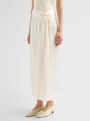 RÓHE Sarong Satin Maxi Skirt