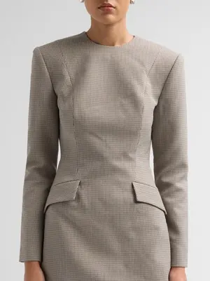 Ronny Kobo Brette Houndstooth Minidress