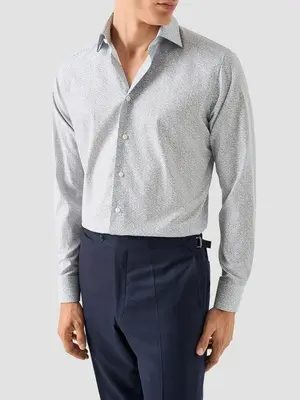 Eton Floral Contemporary-fit Twill Shirt