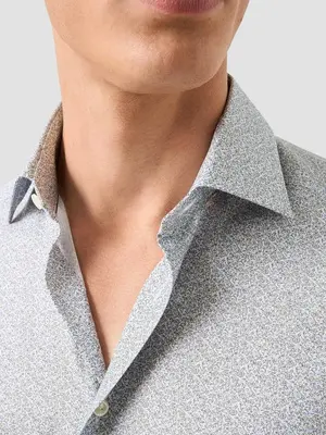 Eton Floral Contemporary-fit Twill Shirt