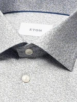 Eton Floral Contemporary-fit Twill Shirt