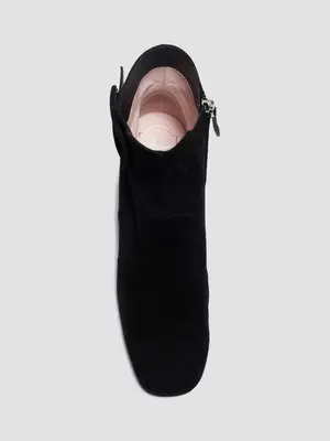 ROGER VIVIER Tres Vivier Polly 45mm Suede Booties - Nero