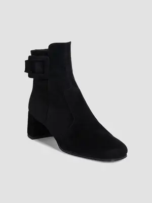 ROGER VIVIER Tres Vivier Polly 45mm Suede Booties - Nero