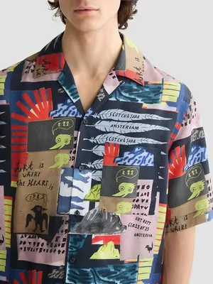 Scotch & Soda Graphic Short-sleeve Camp Shirt