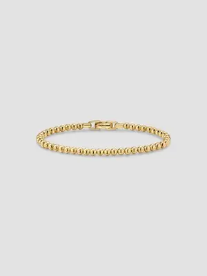 David Yurman Spiritual Beads Metal Bead Bracelet In 18k Yellow 4mm - Gold