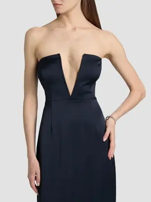 Ramy Brook Raquel Strapless V-neck Column Gown