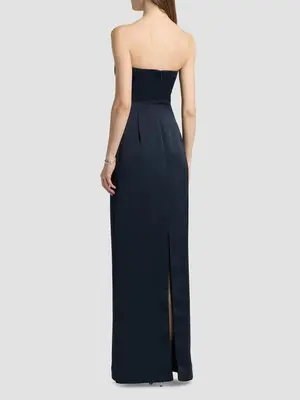 Ramy Brook Raquel Strapless V-neck Column Gown