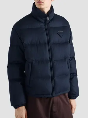 Prada Weight Cashmere Down Jacket - Blue