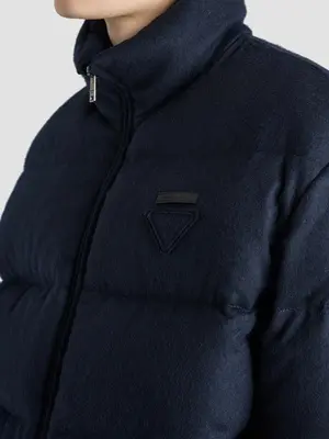 Prada Weight Cashmere Down Jacket - Blue