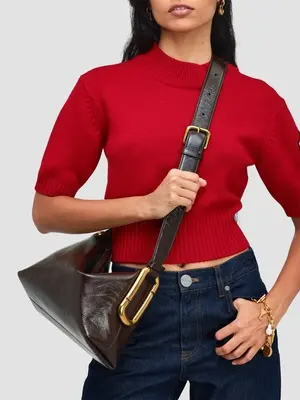 Marc Jacobs Scene Large Crinkle Leather Shoulder Bag
