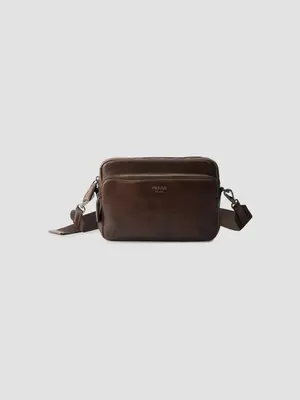 Prada Leather Shoulder Bag Brown
