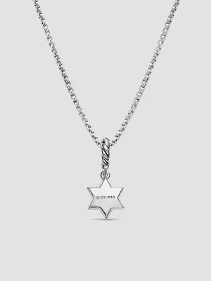 David Yurman Petite Star Of David Amulet In Sterling Silver With 7.7mm