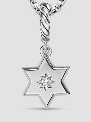 David Yurman Petite Star Of David Amulet In Sterling Silver With 7.7mm