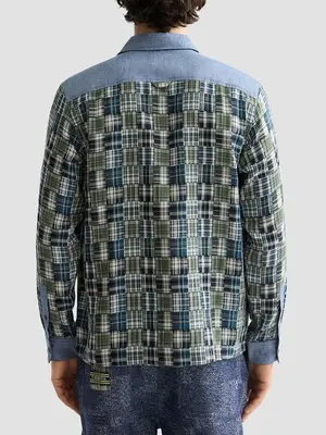 Scotch & Soda Patchwork Flannel Relaxed-fit Button-front Shirt