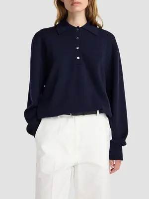 RÓHE Wool-blend Polo Sweater