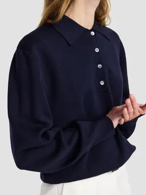 RÓHE Wool-blend Polo Sweater