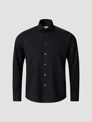 Eton Contemporary-fit Solid Cotton-silk Shirt