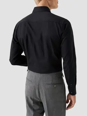 Eton Contemporary-fit Solid Cotton-silk Shirt
