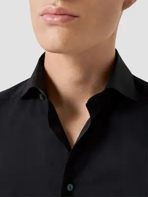 Eton Contemporary-fit Solid Cotton-silk Shirt