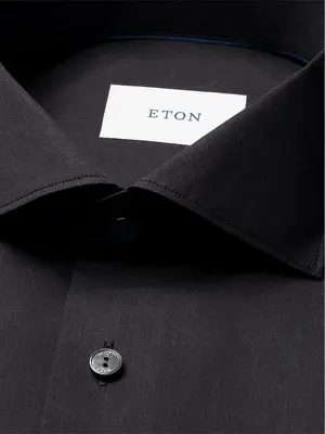 Eton Contemporary-fit Solid Cotton-silk Shirt