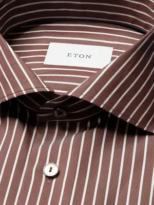 Eton Contemporary-fit Striped Cotton-silk Shirt