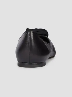 ROGER VIVIER I Love Vivier Rose Leather Ballerina Flats