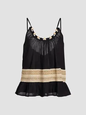 Ramy Brook Kiersten Cotton Cover-up Tank - Black