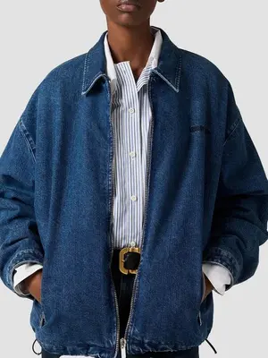 Miu Miu Cashmere Denim Blouson Jacket