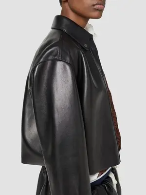 Miu Miu Plongé Nappa Leather Shirt