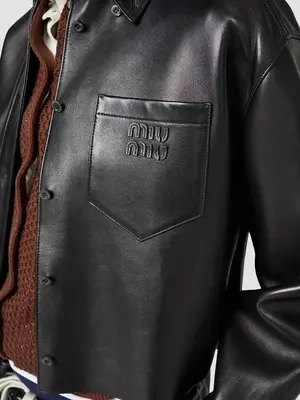 Miu Miu Plongé Nappa Leather Shirt