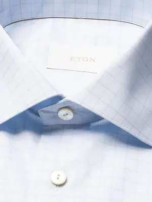 Eton Elevated Check Contemporary-fit Cotton Shirt