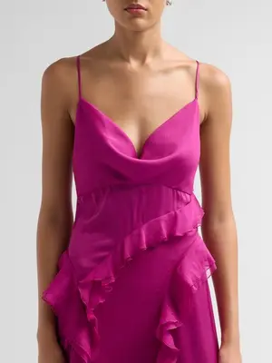 Ronny Kobo Deon Ruffle Maxi Dress