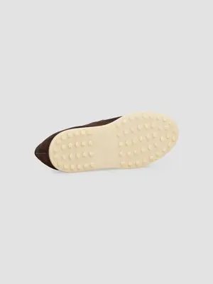 TOD'S Shearling-lined Suede Loafers - Palissandro