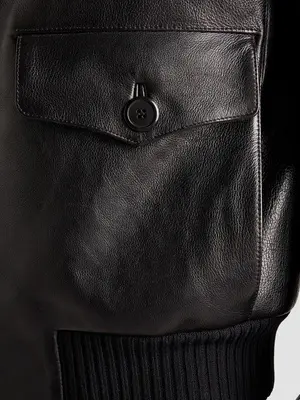 Prada Leather Bomber Jacket