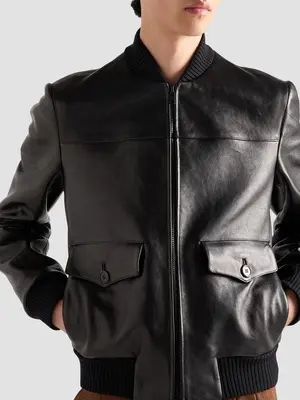 Prada Leather Bomber Jacket