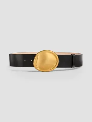 Khaite Keefe Sculptural Leather Belt - Black