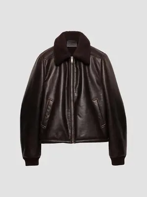 Prada Leather And Shearling Jacket