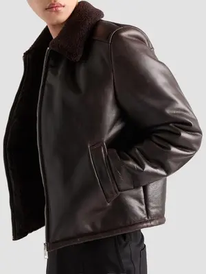 Prada Leather And Shearling Jacket