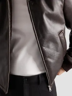 Prada Leather And Shearling Jacket