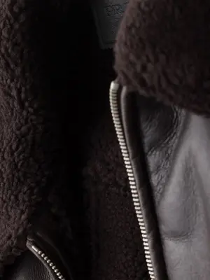 Prada Leather And Shearling Jacket