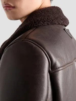 Prada Leather And Shearling Jacket
