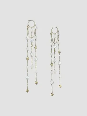 Ramy Brook Nira Goldtone, Glass Bead & Imitation Pearl Drop Earrings - Gold