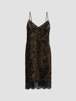 Ronny Kobo Jourdin -print A-line Midi Dress - Leopard