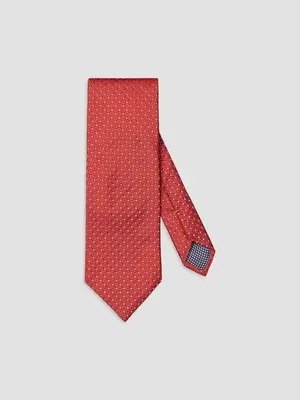 Eton Geometric Diamond Silk Tie Red
