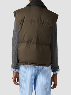 Miu Miu Technical Pongé Down Vest - Green
