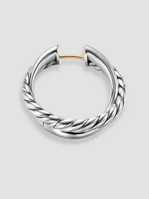 David Yurman Crossover Hoop Earrings In Sterling 22.3mm