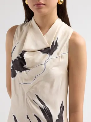 Altuzarra Lucie Bird-print Silk Midi Dress