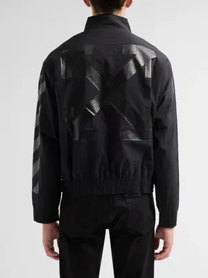 Off-White Glossy Arrow Nylon Track Jacket