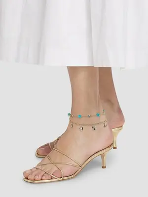 Ramy Brook Arianna Goldtone, Turquoise & Cubic Zirconia Anklet