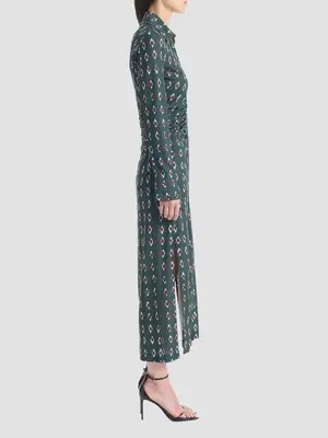 Altuzarra Claudia Printed Midi Dress - Hunter Diamond
